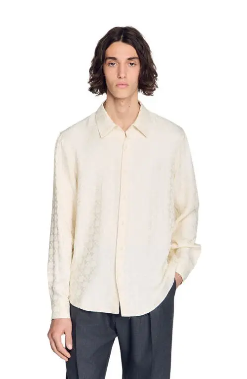 Sandro Square Cross Loose-fit Shirt