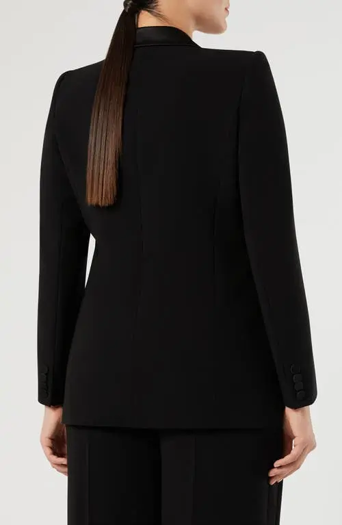 Marina Rinaldi Satin Lapel Double-breasted Tuxedo Jacket