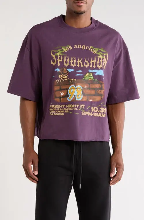 PACSUN Spookshow Cutoff Graphic T-shirt - Purple