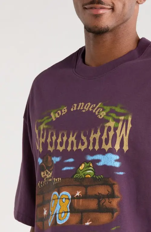 PACSUN Spookshow Cutoff Graphic T-shirt - Purple