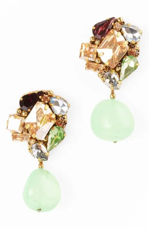Deepa Gurnani Kidar Drop Earrings - Mint