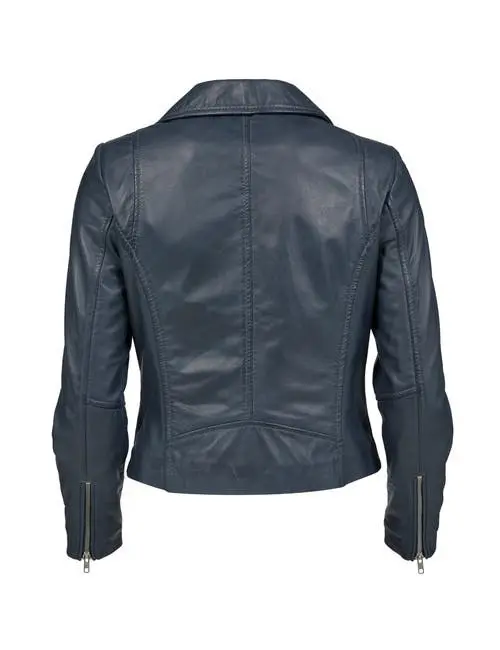 CELTIC & CO. Nappa Leather Biker Jacket With Asymmetrical Zip