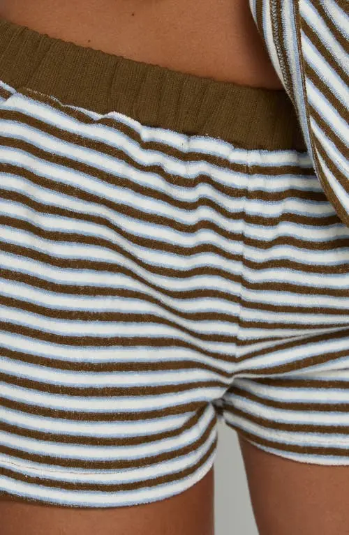 Princess Polly Selvigna Striped Terry Shorts