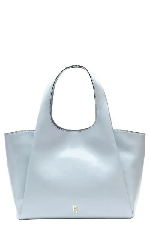 FRANCES VALENTINE Portia Leather Satchel - Light Blue