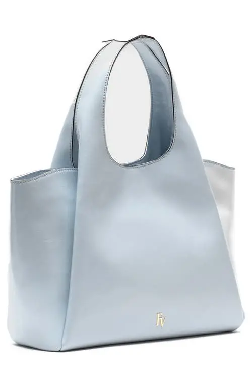 FRANCES VALENTINE Portia Leather Satchel - Light Blue