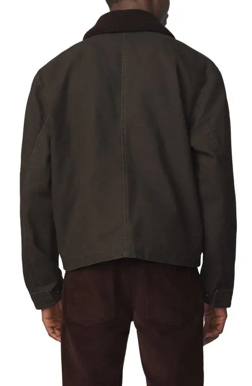 Joe's Jeans Canvas Utility Jacket With Faux-shearling Collar