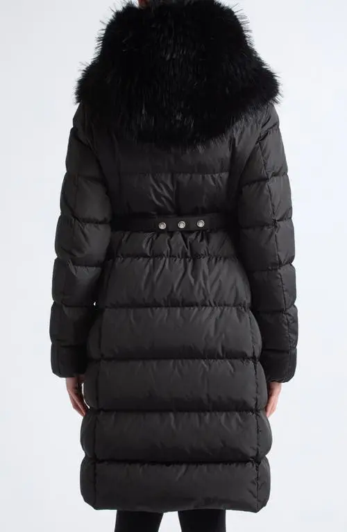 Moncler Textured Faux Fur Bib With Belt