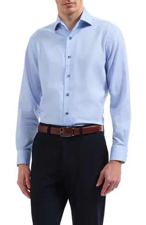 Bugatchi Alvin Shaped Long Sleeve Shirt - Classic Blue
