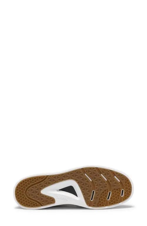 Clarks Court Sneaker With Perforated Leather Upper - Grey Combo