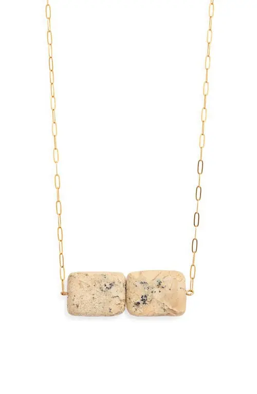 HOUSE OF OLIA Godeissa Bar Pendant Necklace - Opal
