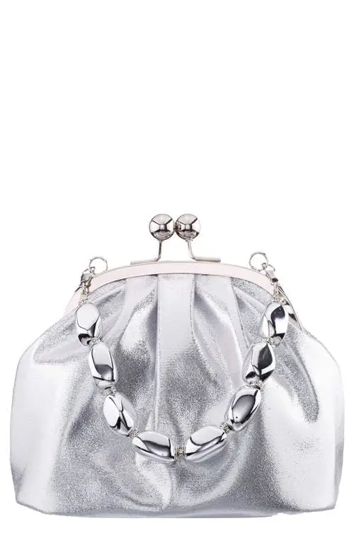 Nina Vespera Frame Clutch With Beaded Handle