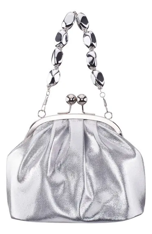 Nina Vespera Frame Clutch With Beaded Handle