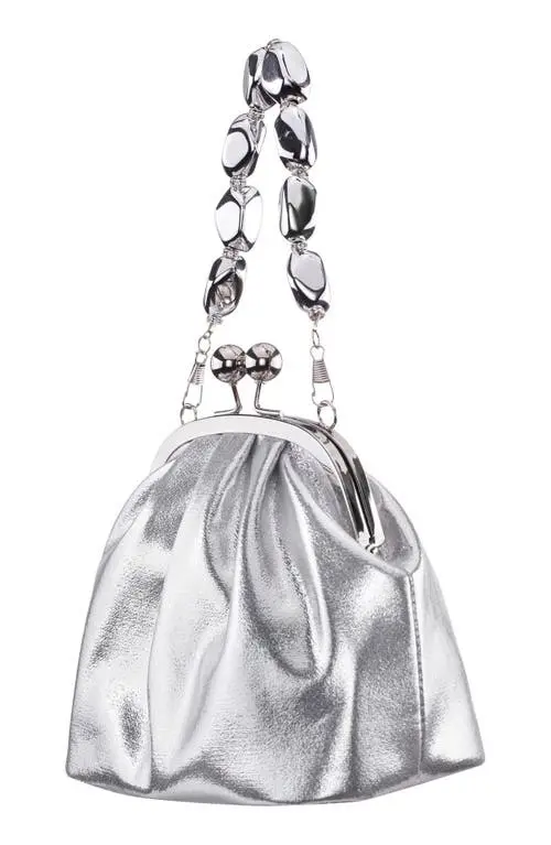 Nina Vespera Frame Clutch With Beaded Handle