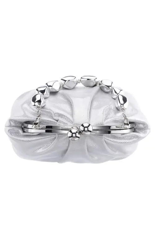 Nina Vespera Frame Clutch With Beaded Handle