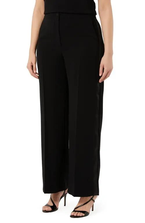 Marina Rinaldi Wide-leg Pants With Satin Stripes