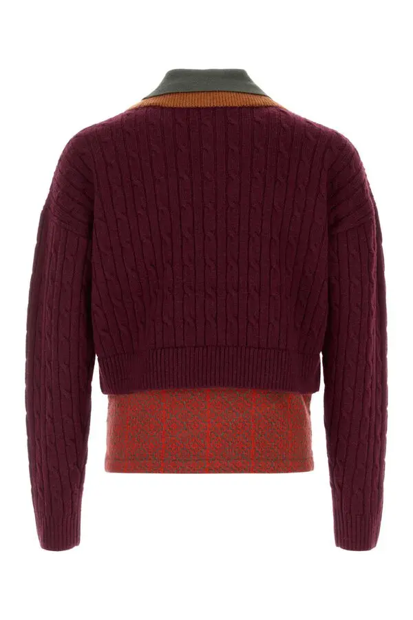 Dries Van Noten Ribbed Cable Knit Sweater