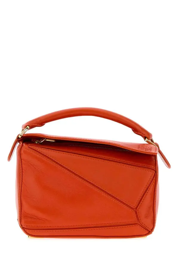 Loewe Nappa Leather Mini Puzzle Handbag - Orange