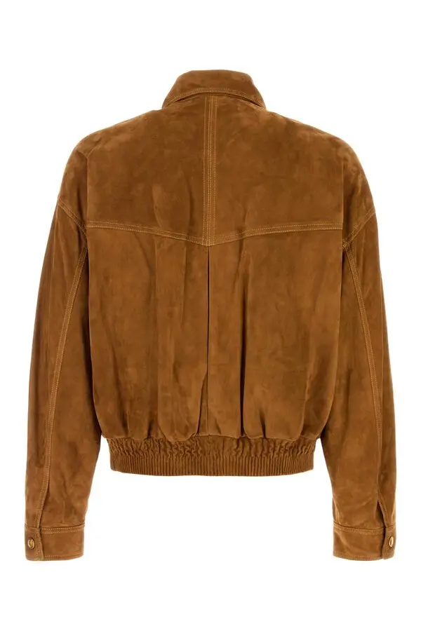 Versace Lamb Leather Blouson Jacket - Multicolor
