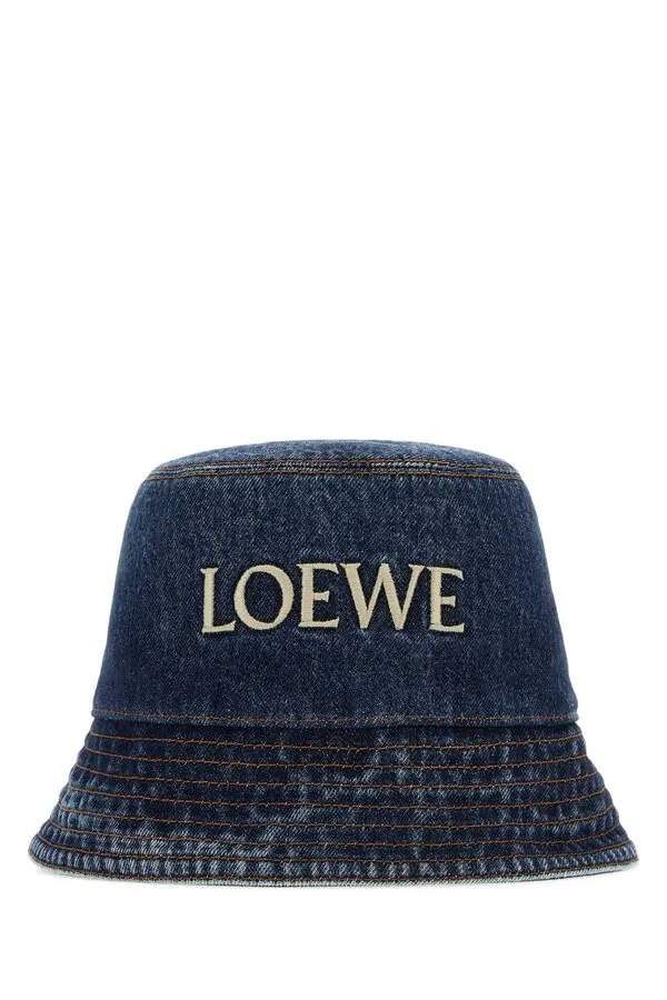 Loewe Denim Bucket Hat - Blue