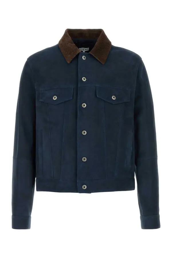 Loewe Suede Jacket - Blue