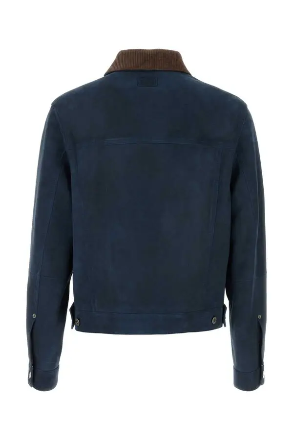 Loewe Suede Jacket - Blue