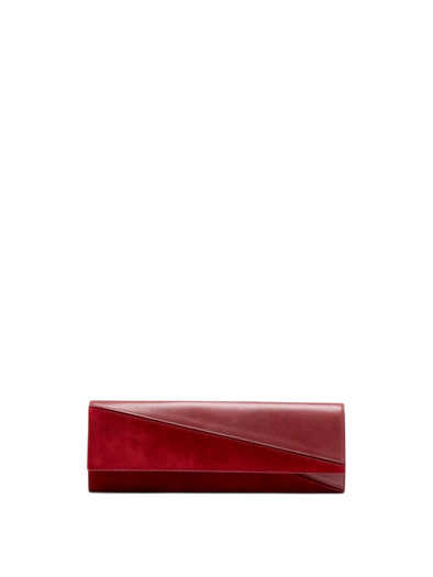 Proenza Schouler Hex Clutch In Calfskin And Suede - Madder