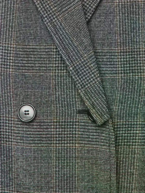 LANVIN Check-pattern Double-breasted Coat