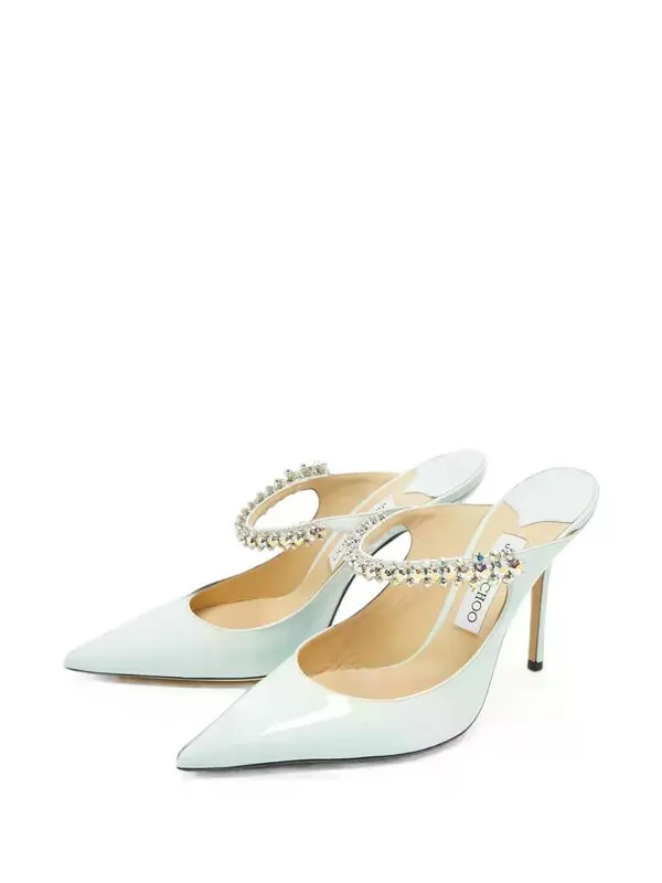 JIMMY CHOO Bing Embellished Mules - Blue