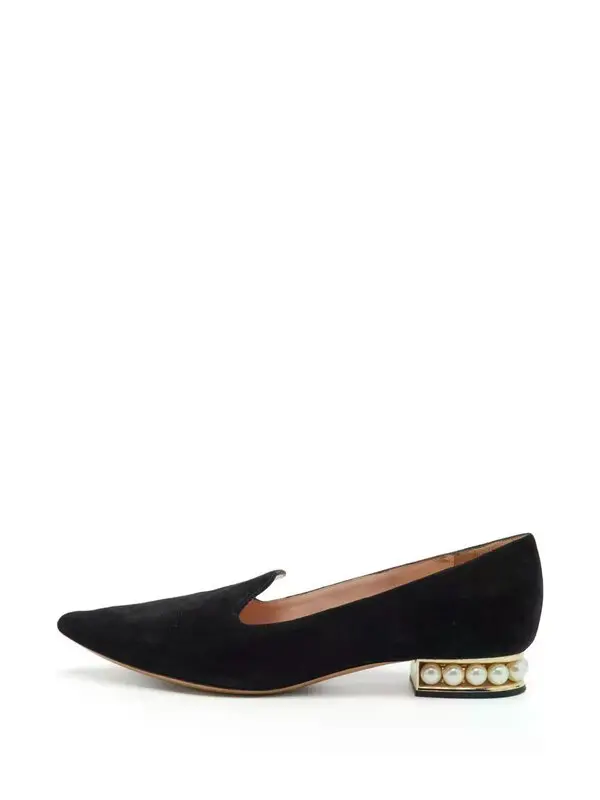 NICHOLAS KIRKWOOD Beya Pointed-toe Loafers With Faux-pearl Embellishment - Black