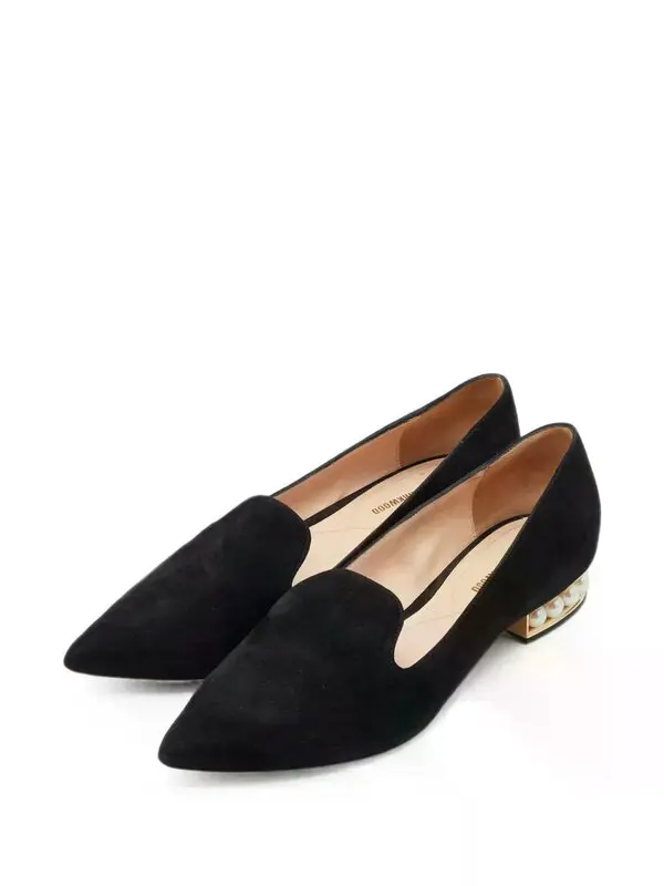 NICHOLAS KIRKWOOD Beya Pointed-toe Loafers With Faux-pearl Embellishment