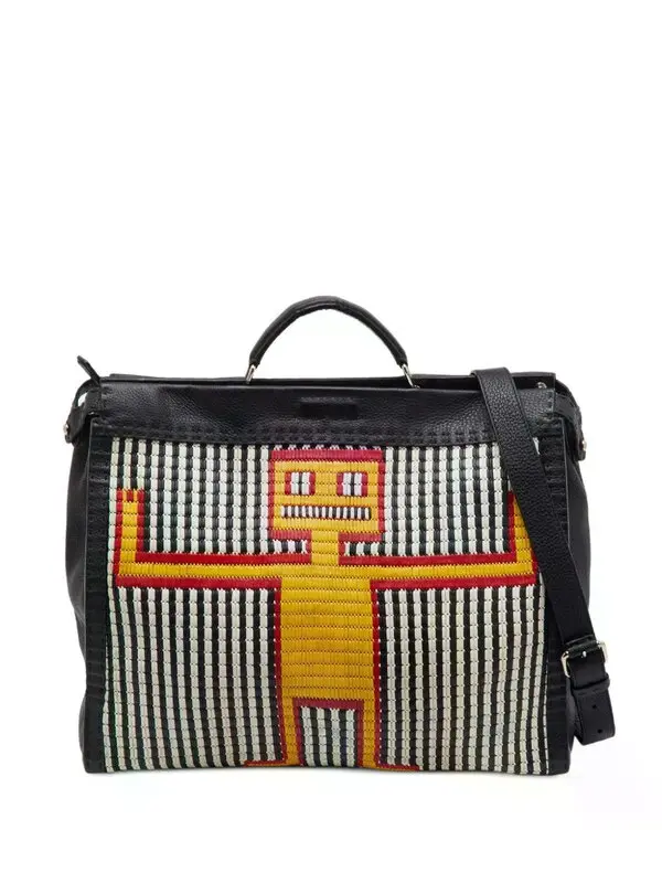 Fendi 2015 Xl Selleria Peekaboo Tote Bag - Black
