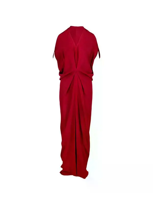 Zero + Maria Cornejo Draped V-neck Maxi Dress - Red
