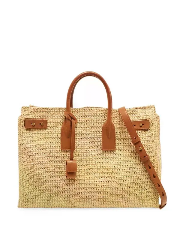 Saint Laurent 2023 Sac De Jour Supple Tote Bag - Neutrals