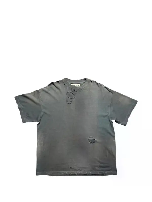 SATOSHI NAKAMOTO Wabi Sabi Distressed T-shirt