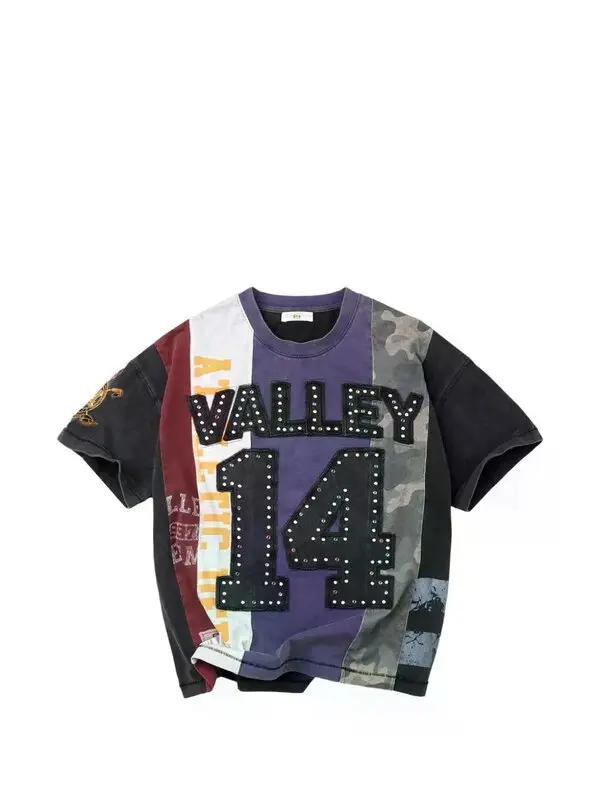 VALE FOREVER Cjopped Patchwork T-shirt - Black
