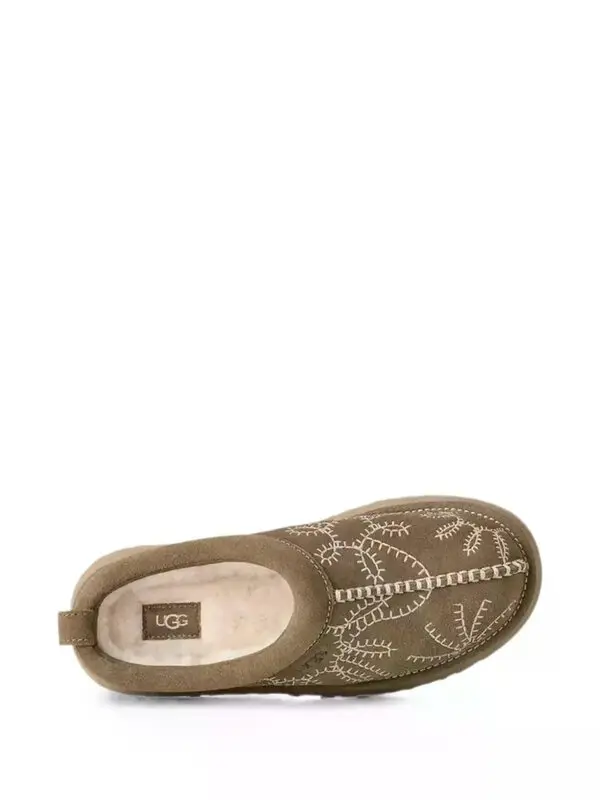 UGG Embroidered Platform Mules - Brown