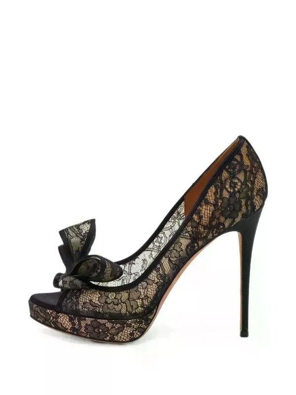 Valentino Garavani Floral Lace Peep-toe Pumps