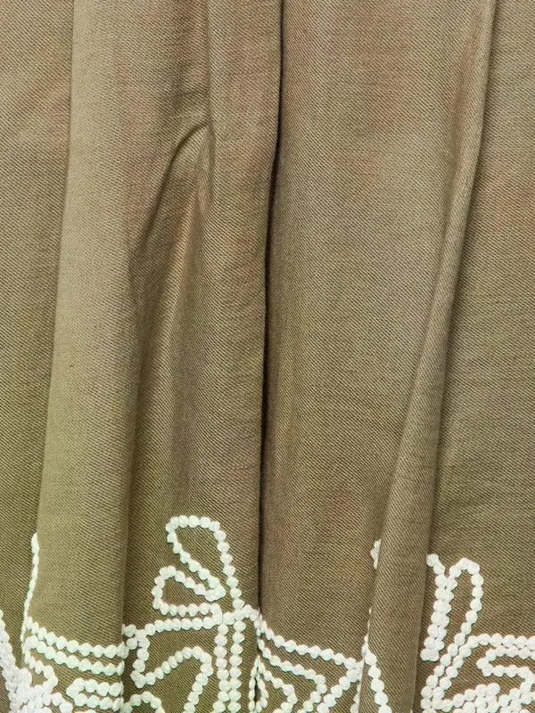 Loro Piana Embroidered Detail Pleated Skirt