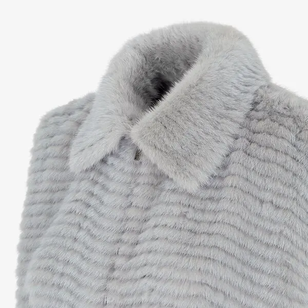 Fendi Cropped Gilet In Mink