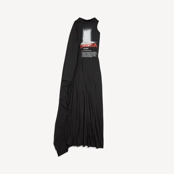Balenciaga The Door Long Draped Dress