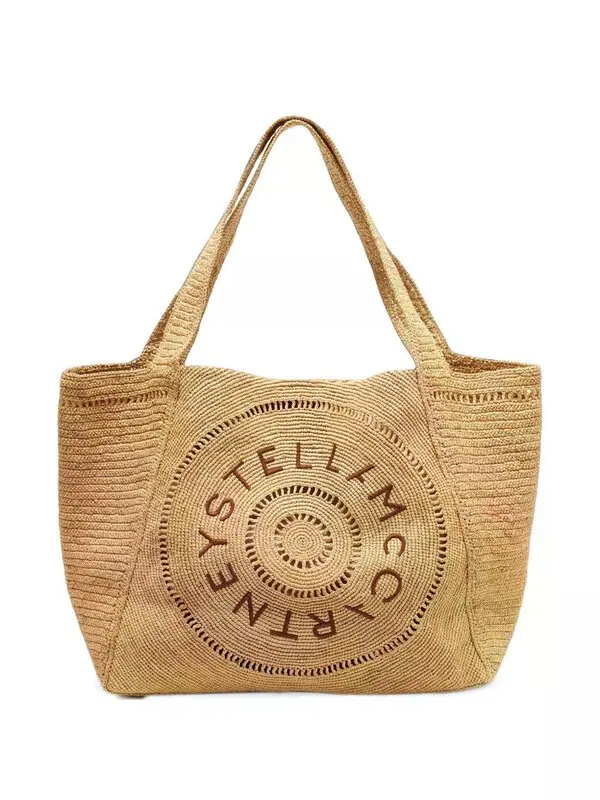 Stella McCartney Crochet Raffia Tote Bag