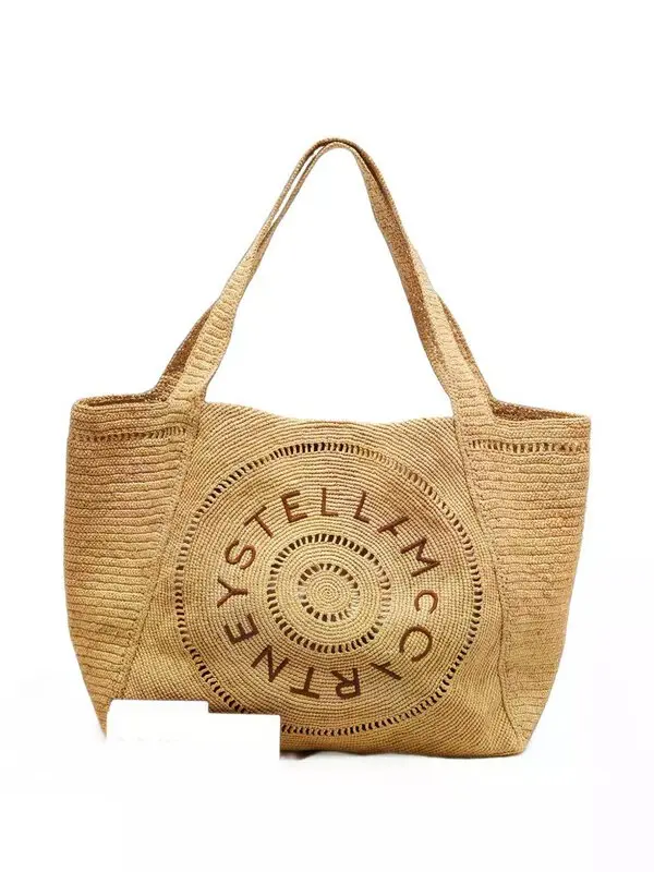 Stella McCartney Crochet Raffia Tote Bag