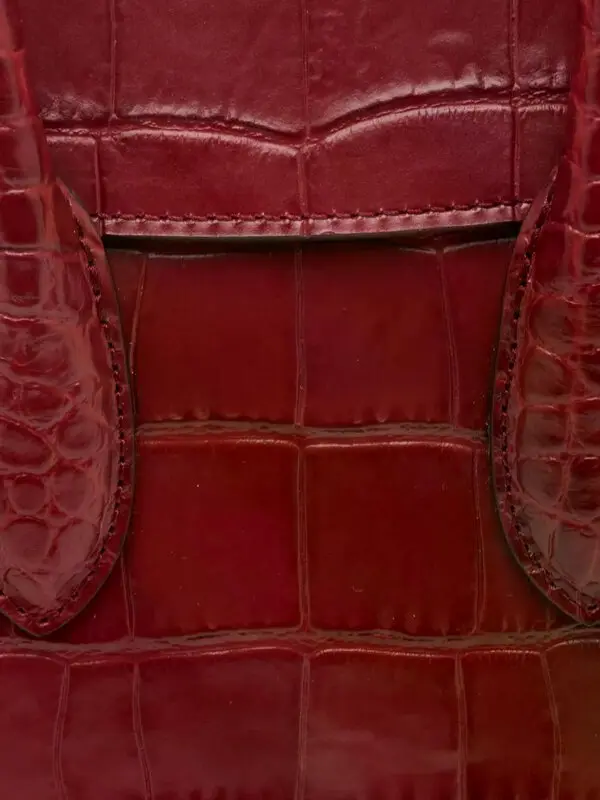 Alexander McQueen 21 Heroine Croc-embossed Tote Bag - Red