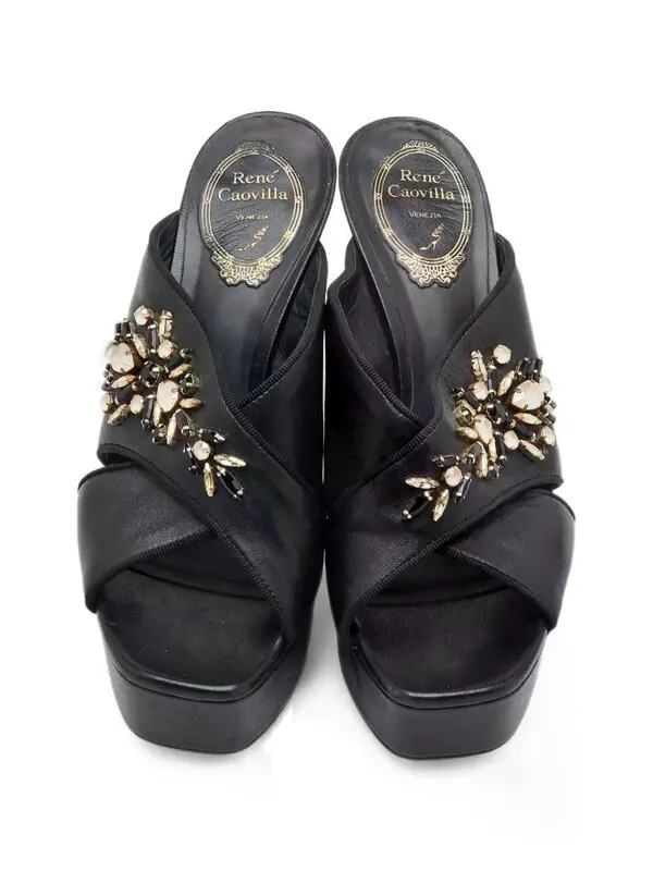 Rene Caovilla Embellished Platform Sandals