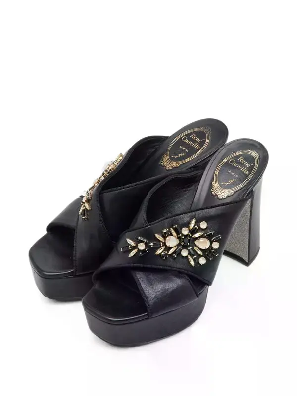 Rene Caovilla Embellished Platform Sandals