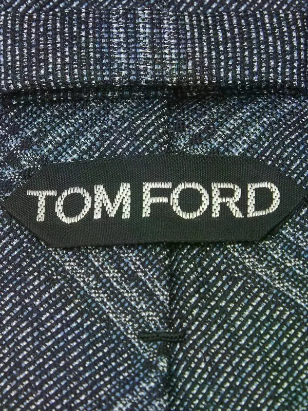 TOM FORD Plaid Neck Tie - Blue