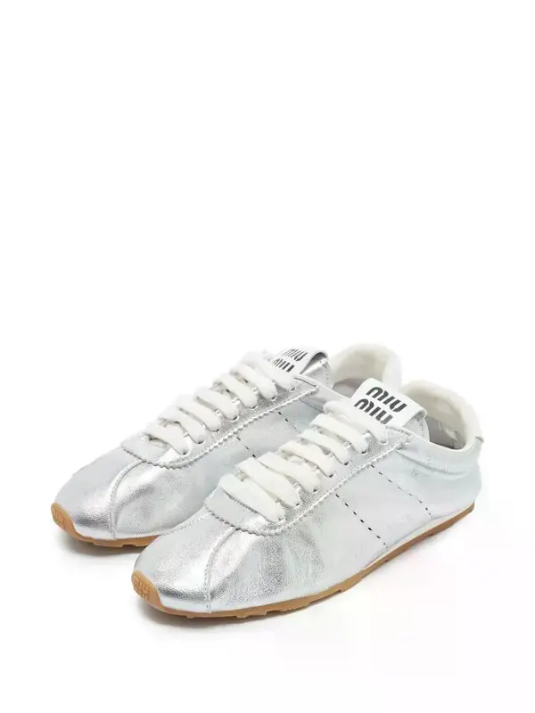 Miu Miu Tone Leather Low-top Sneakers