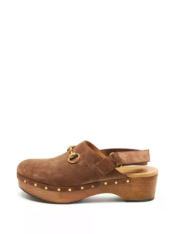 Gucci Amstel Horsebit Clogs - Brown