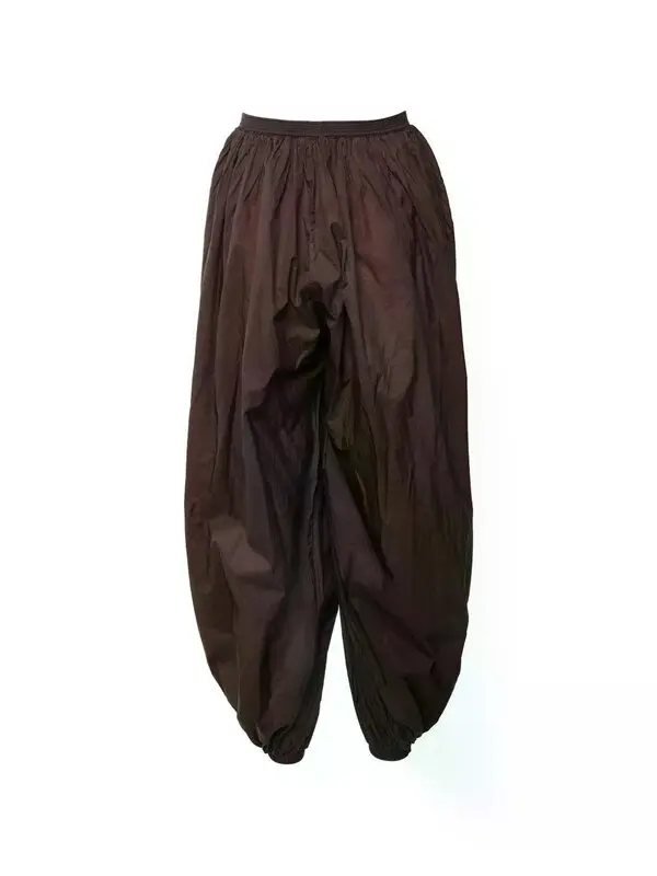 Alaïa Crinkled Effect Balloon Silhouette Trousers - Brown