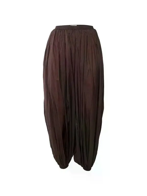 Alaïa Crinkled Effect Balloon Silhouette Trousers - Brown